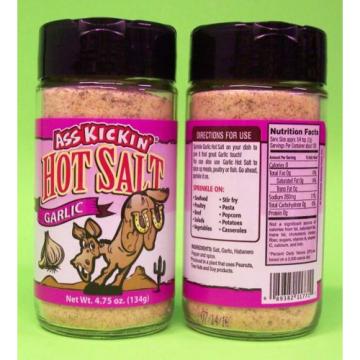 ASS KICKIN' HOT SALT GARLIC SEASONING - 4 OZ. SPICE JAR - SPICY AND ...
